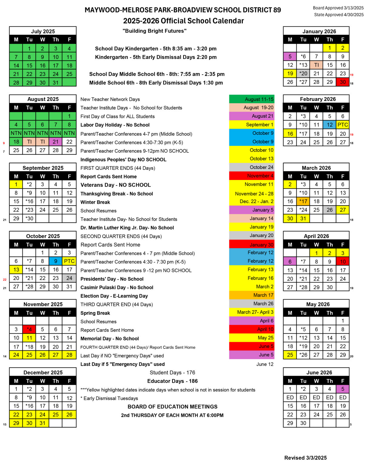 District 89 - 2025-2026 Calendar
